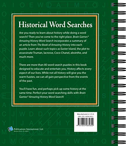 Brain Games - Amazing History Word Search: Find Hundreds of Unbelievable Facts and Incredible Events