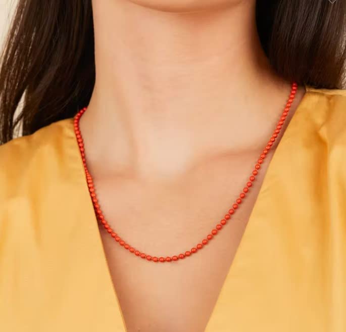 Alex and Ani A21ORANGENKCO:Orange 20 in. Ball Chain Necklace:Cerakote Orange:Orange