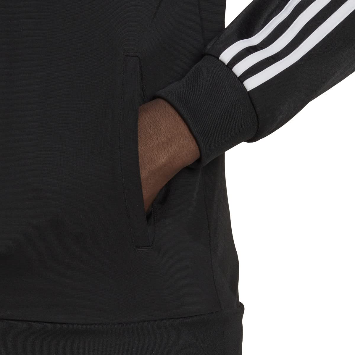 adidas Big & Tall Essentials Tricot 3-Stripes Linear Track Jacket Black 3XL Tall