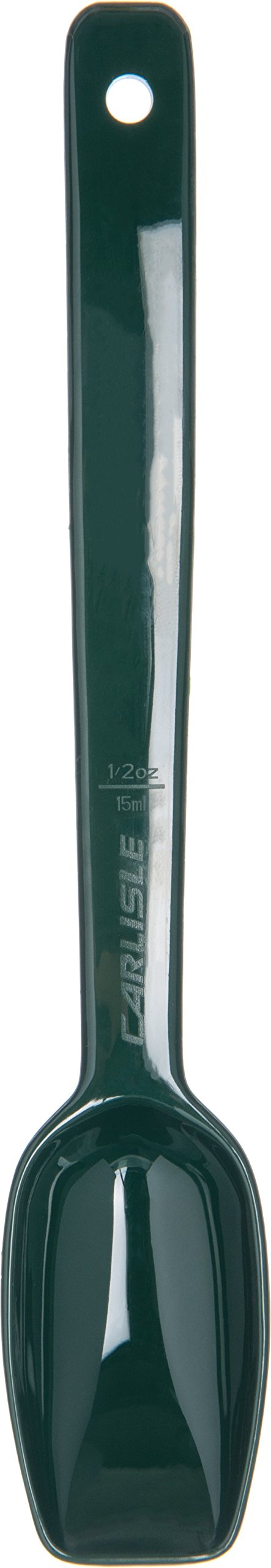 Carlisle FoodService Products Plastic Solid Spoon, 9 Inches, Green, (Pack of 12)