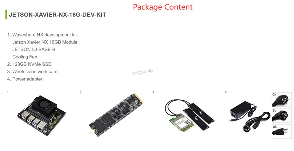 Alternative Solution Jetson Xavier NX Developer Kit Directly Insert into Module with 16GB 128GB NVMe SSD @XYGStudy (JETSON-XAVIER-NX-16G-DEV-KIT), 10.1inch HDMI LCD (F) (with case)