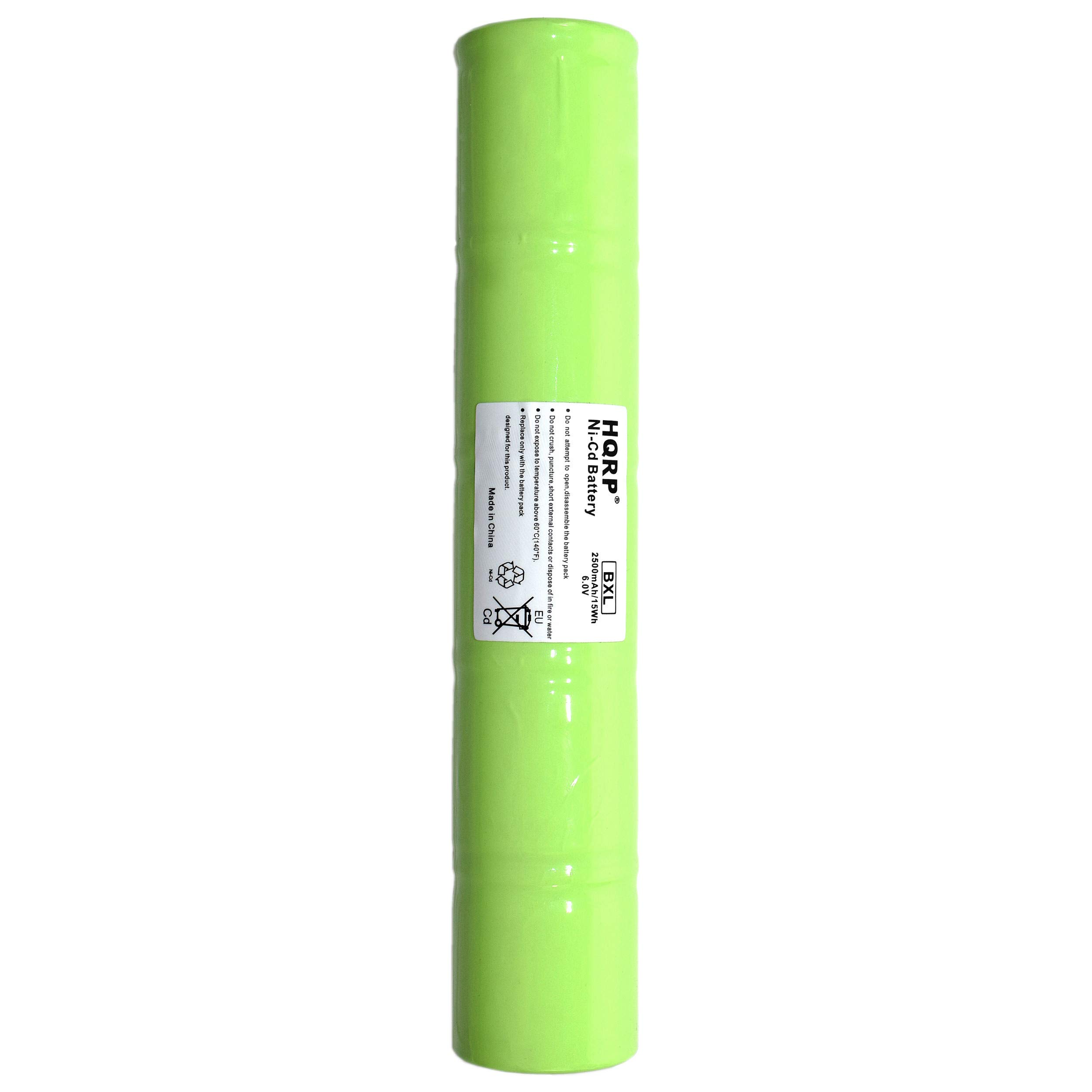 HQRP Ni-Cd 1/2D 6V 2500mAh Rechargeable Battery Works with Maglite 201701/40070249 / ESR4EE3060 / ET2600D / ML5000 / N38AF008A Battery Replacement