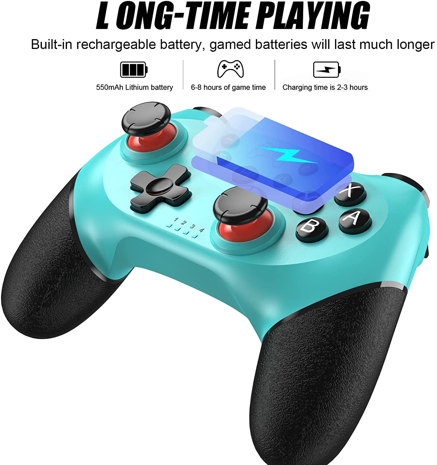 Rzzhgzq Wireless Controller for Switch/Switch Lite,Green Switch Pro Controller Gamepad Joypad Remote with Gyro Axis, Turbo and Adjustable Wireless Controller for Girl/Boy (GREEN)