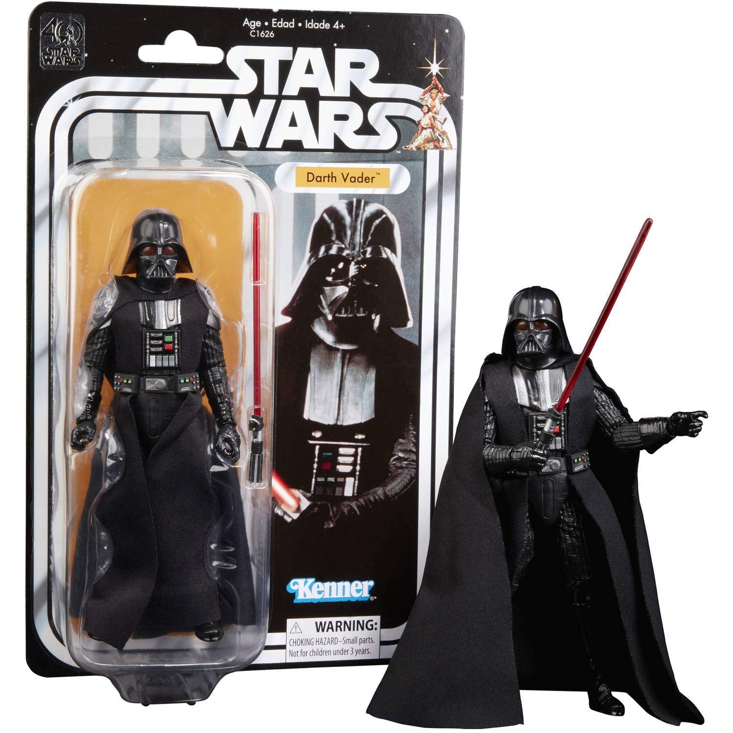 Disney Star Wars Black Series 40th Anniversary Collection Darth Vader - 6 Inches Action Figure - Movie-Like Detailing - Includes One Figurine - Posable Arms, Legs, and Head – Designed for Ages 4 Plus