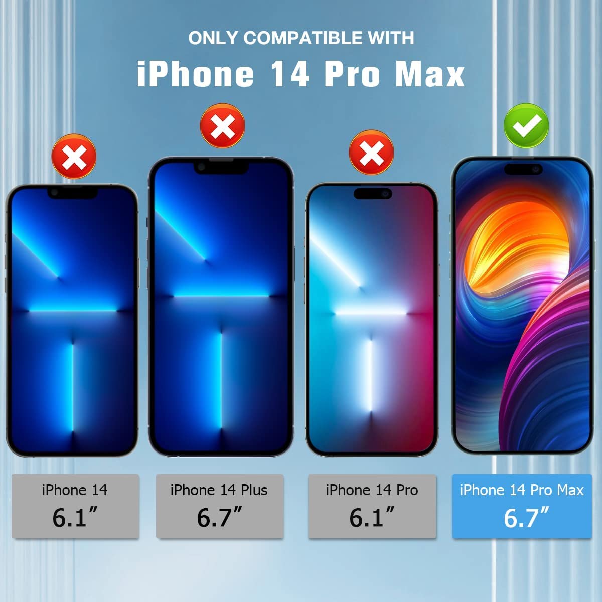 AFSKU [3+2 Pack] Compatible iPhone 14 Pro Max Screen Protector with Camera Lens Protector, Case Friendly, 9H Hardness, HD, Anti-Scratch, for iPhone 14 Pro Max 6.7 Inch Tempered Glass Screen Protector
