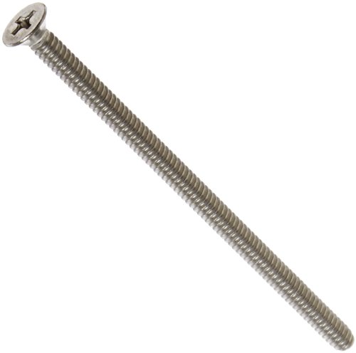 Small Parts 18-8 Stainless Steel Machine Screw, Plain Finish, Flat Head, Phillips Drive, Meets ASME B18.6.3, 5" Length, Partially Threaded, 1/4"-20 UNC Threads (Pack of 5)