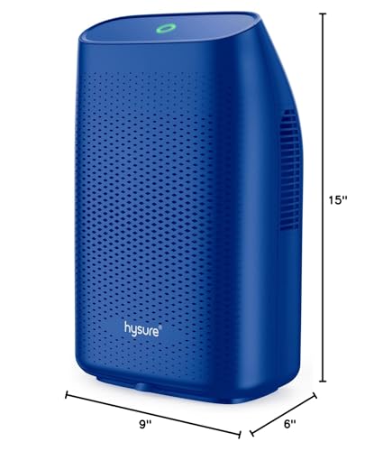 Hysure Dehumidifier for Home, 70oz Electric Gun Safe Portable Dehumidifiers for 500 Sq.ft, Quiet Small Dehumidifier Auto Shut off for Basement Bathroom Bedroom Office Laundry Room RV