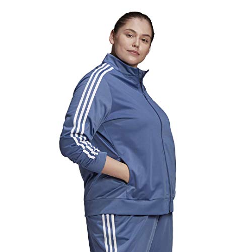adidas,Womens,Essentials Tricot Track Top,Crew Blue,1X