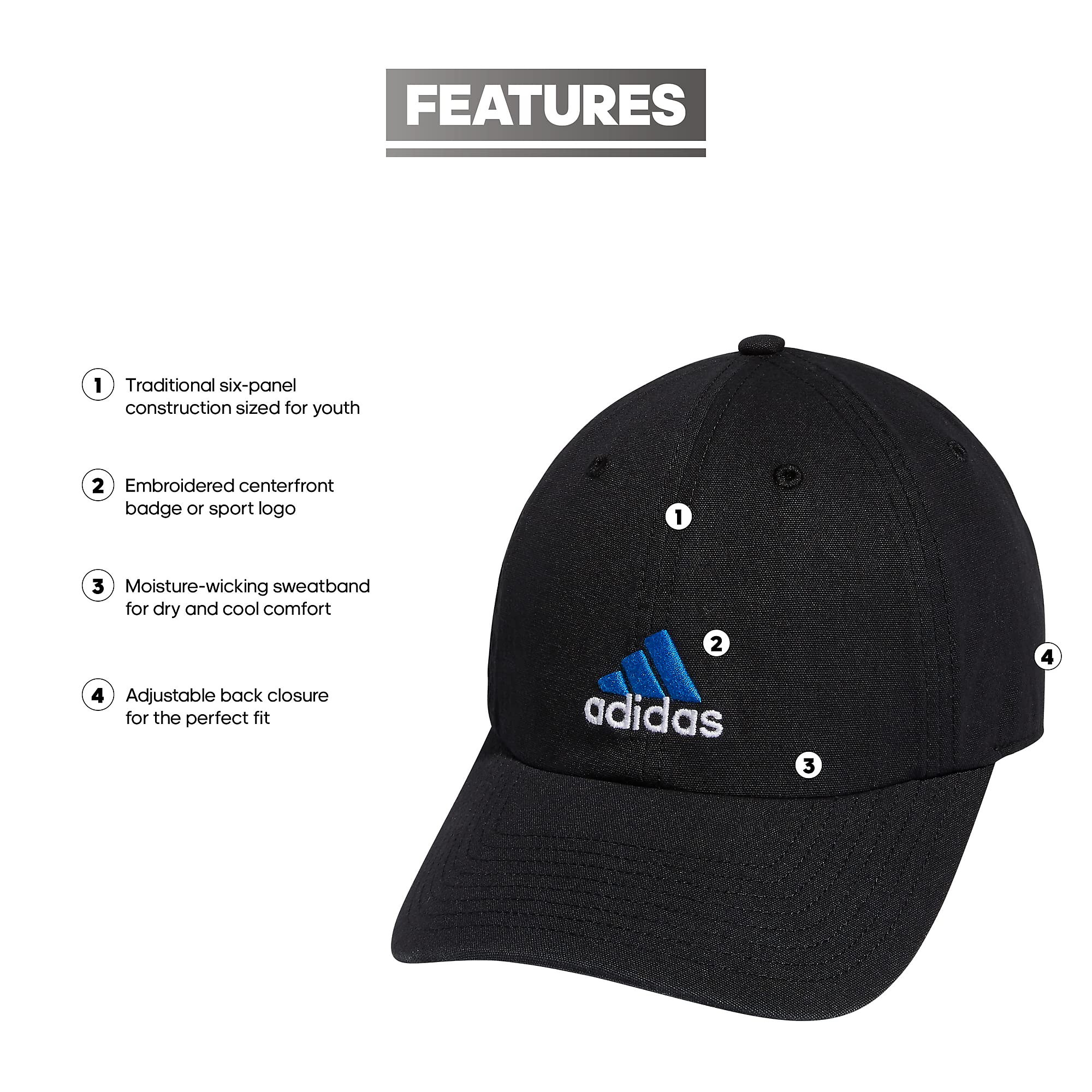 adidas Unisex Kids-Boy's/Girl's Relaxed Adjustable Fit Cap, Grey Six/Scarlet Red, One Size