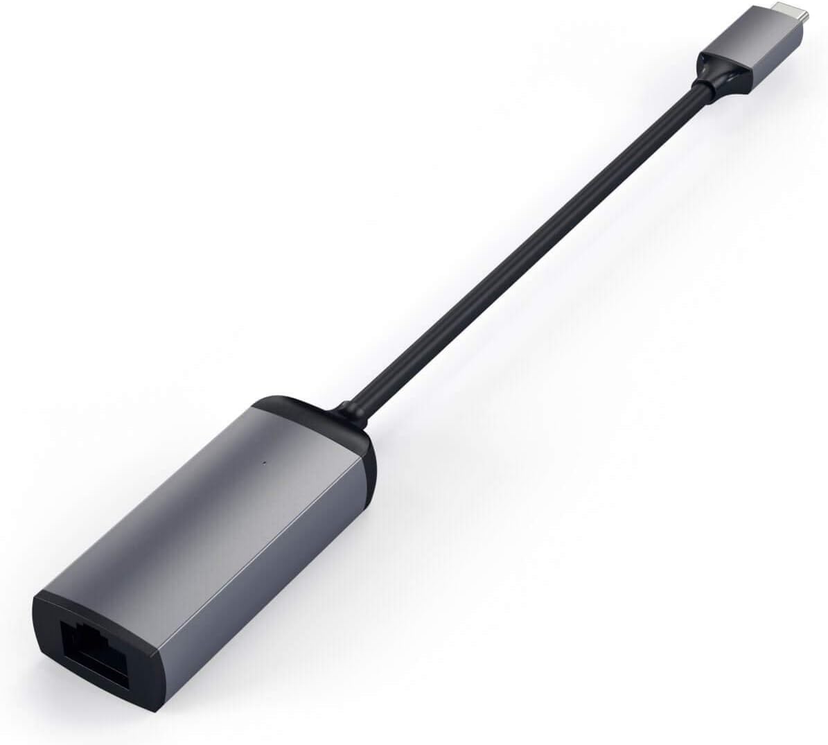 Satechi Aluminum Type-C Gigabit Ethernet Adapter - Compatible with 2022 MacBook Pro/Air M2, 2021 MacBook Pro M1, 2020 MacBook Air/Pro M1, 2021 iPad Pro M1 (Space Gray)