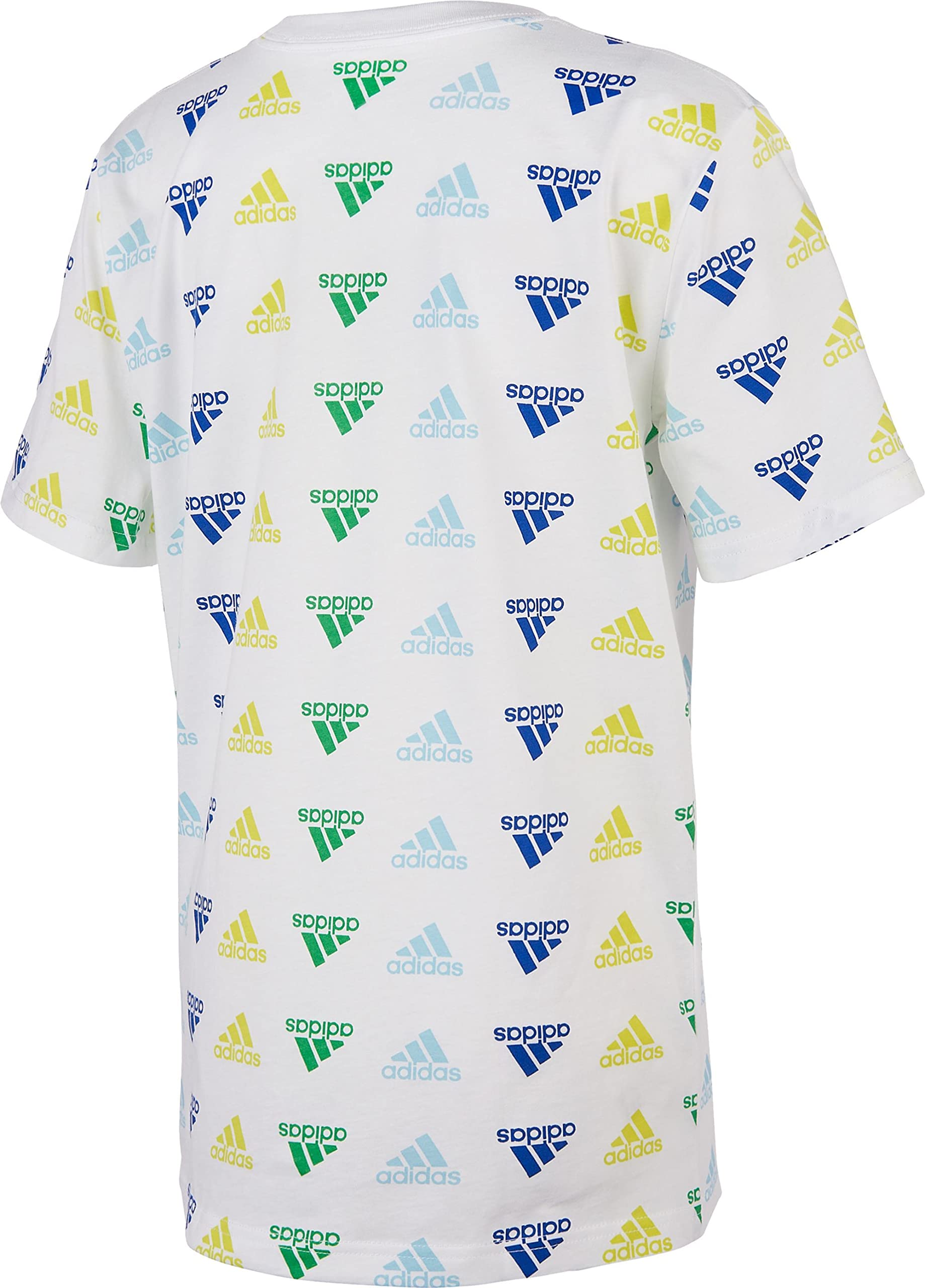adidas Boys' Brand Love Printed T-Shirt (as1, Alpha, l, Regular, White/Multi)
