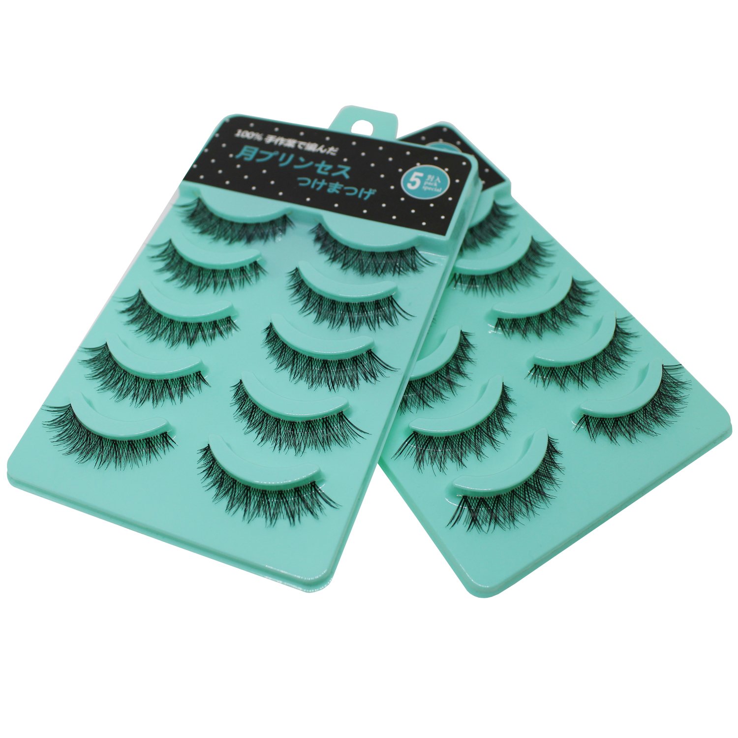 Scala 5 pairs/set 3D False Eyelashes Messy Cross Thick Natural Fake Eye Lashes Professional Makeup Tips Short False Eye Lashes (L-12)