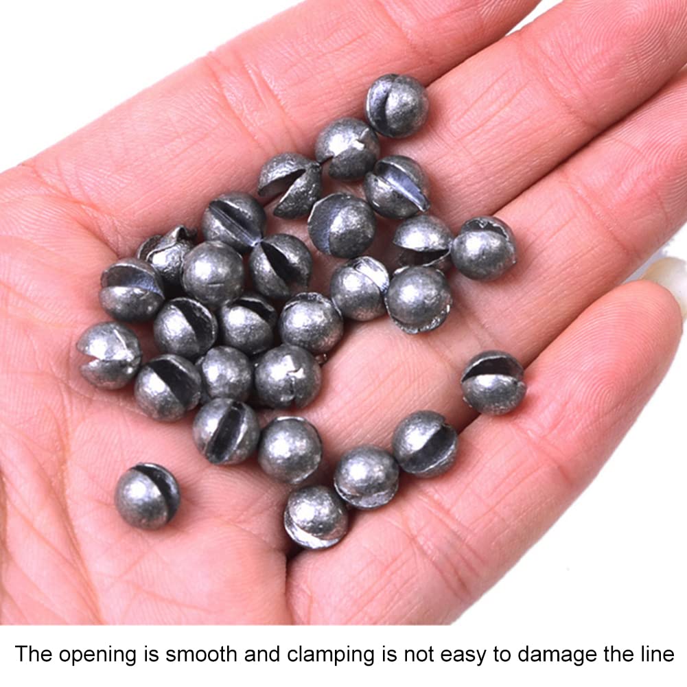 Awakingdemi 100pcs 138g 132g Round Split Shot Fishing Weights Assortment Set Removable Sinkers Drop Fishing Tackle Accessories