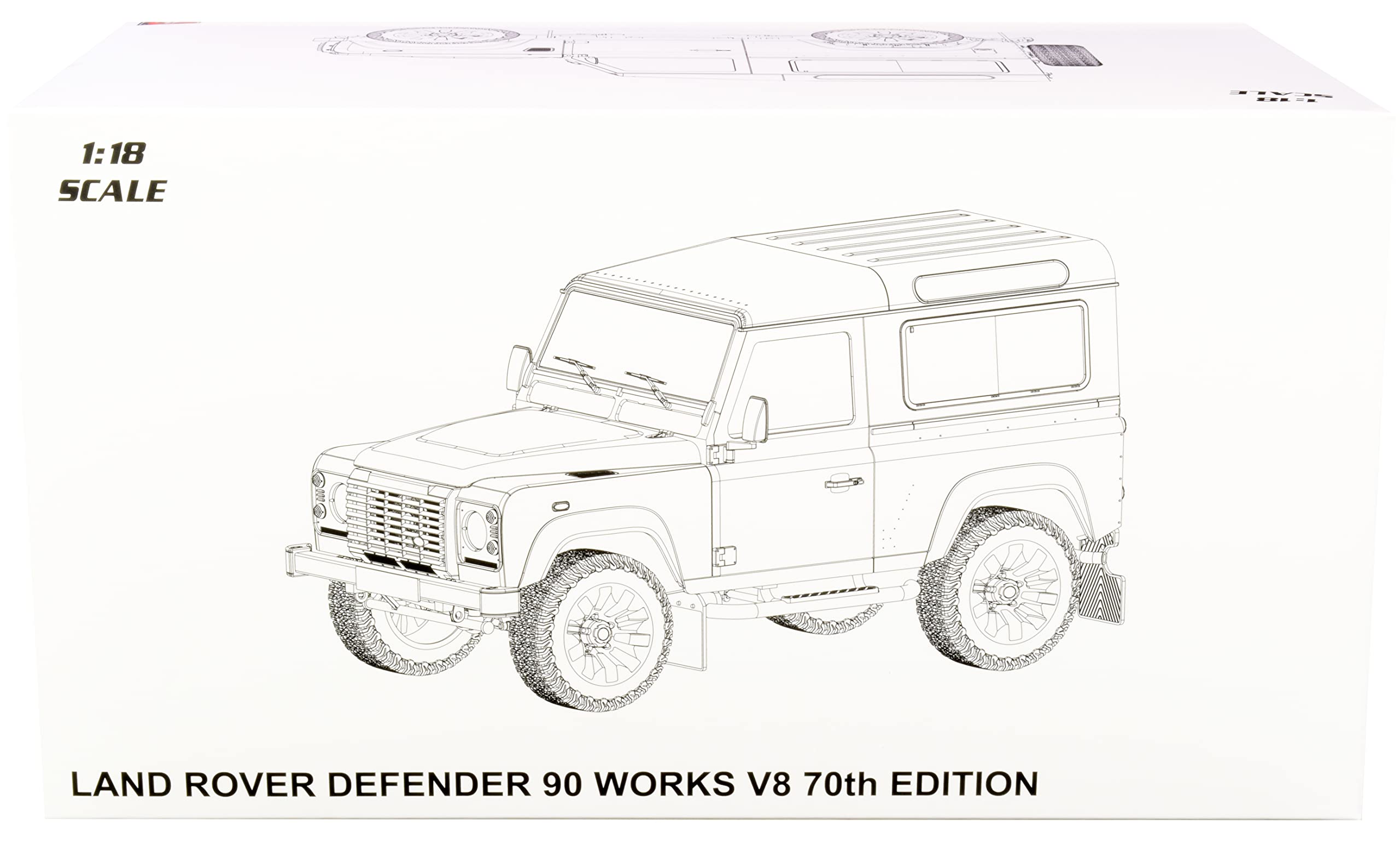 LCD MODELS 1/18 Defender 90 Works V8 70Th Edition 2018 LCD18007-Si