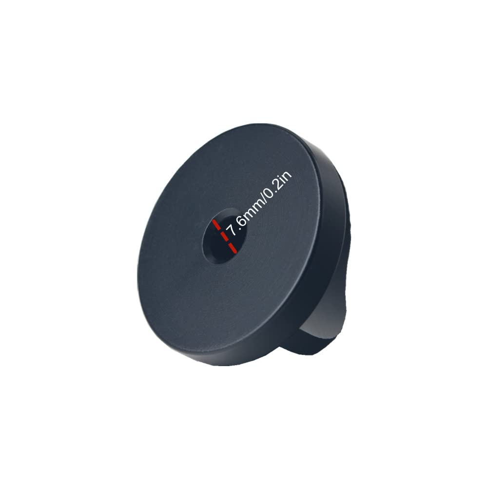 DEWHEL 45 RPM Aluminum Record Adapter Insert Compatible with 7 inch Vinyl Records Dome 45 Adapter Black