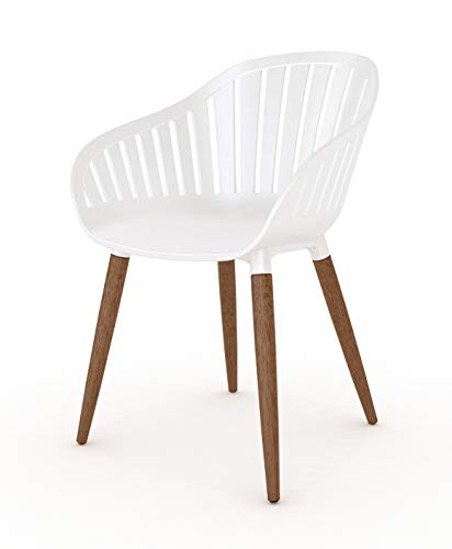 Brampton Patio Brampton Chiavari Outdoor Chairs Set of 2 | Eucalyptus Wood Legs| Perfect for Patio, 2-Piece, Dark Teak Finish