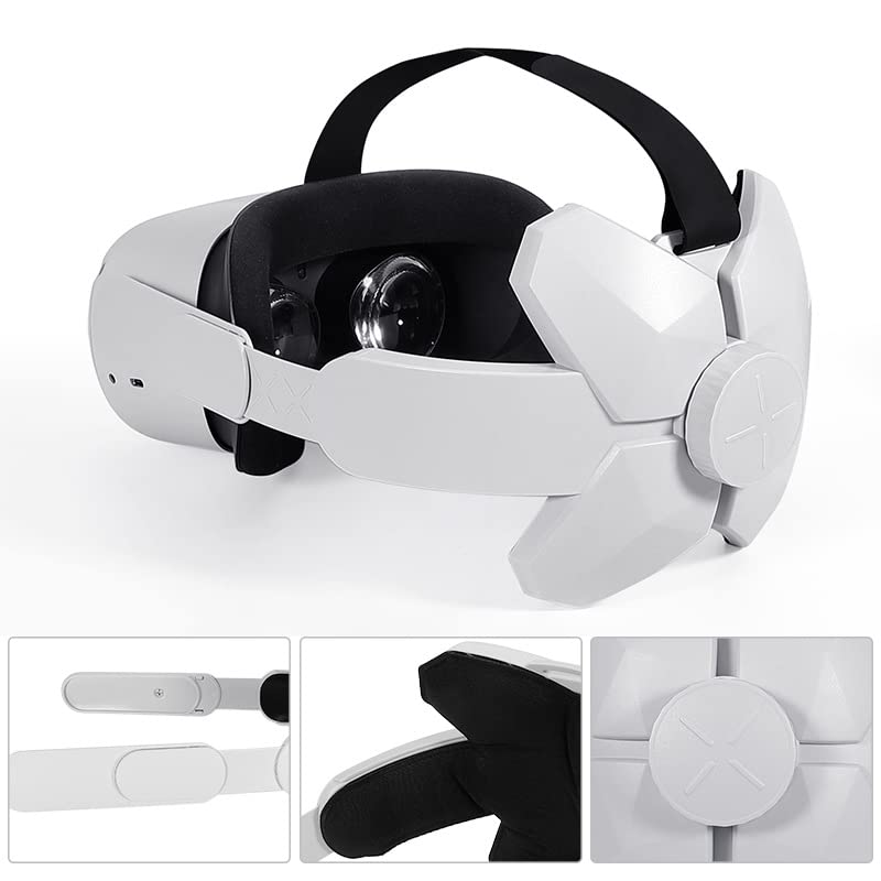 Adjustable Head Strap for Oculus Quest 2, Replacement for Elite Strap, for Enhanced Support and Comfort in VR, Suitable for Children and Adults (Headset Not Included)