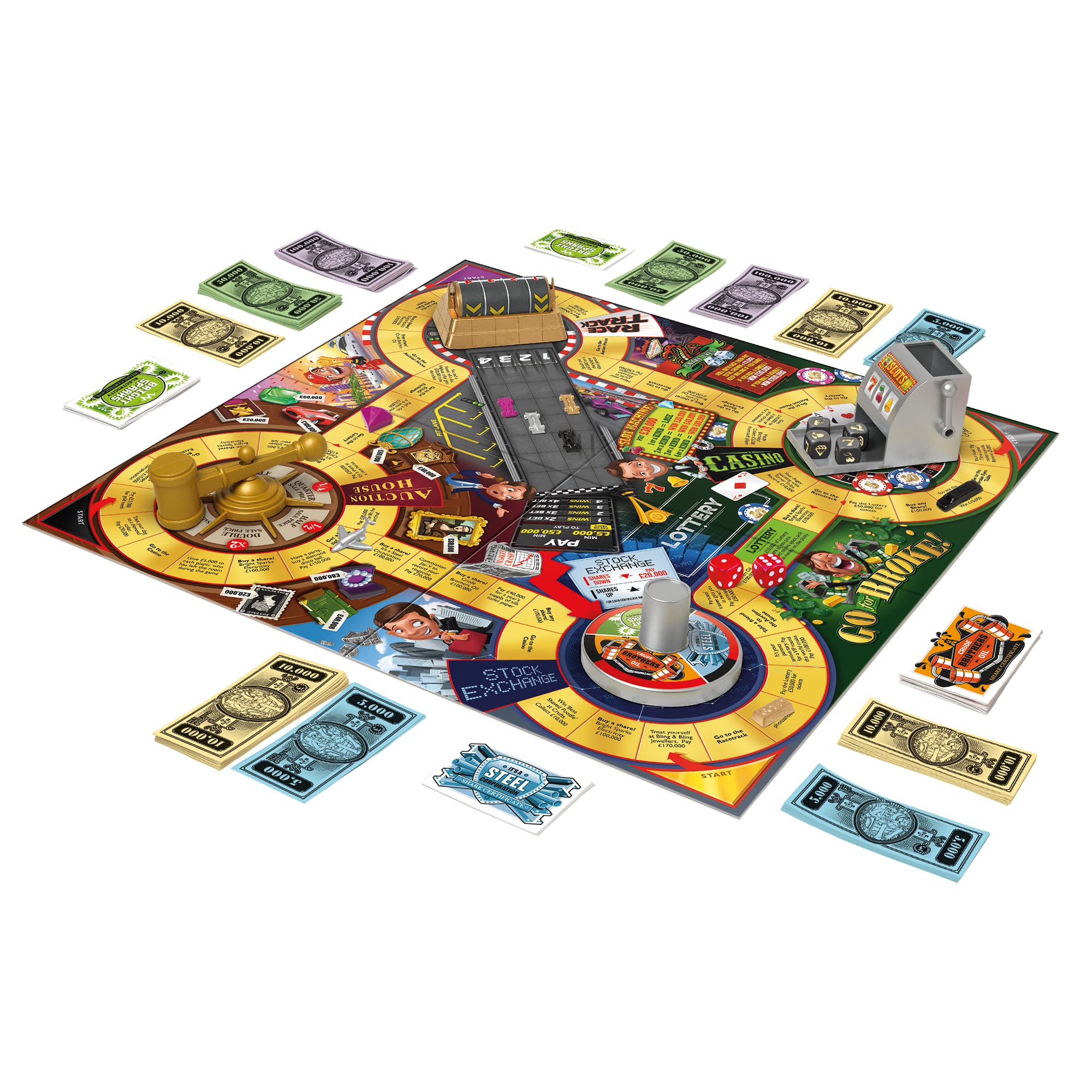 IDEAL | Go for Broke: The Game You Win by Losing a Million!| Classic Games | for 2-4 Players | Ages 8+