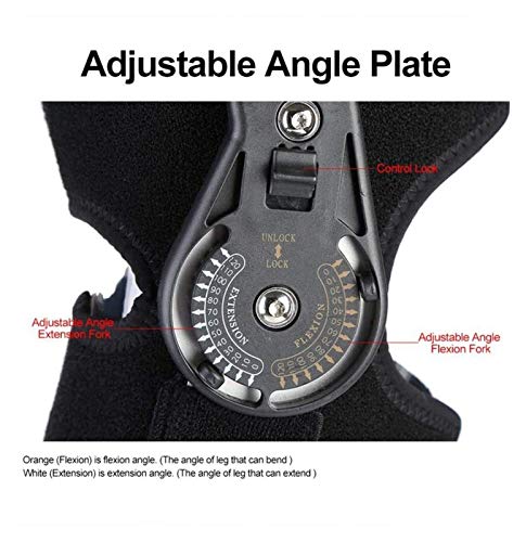 Adjustable Knee Brace Support Pain Hinged Brace Knee Support Joint Orthosis Ligament Sport Injury Splint Sport Knee Pads 1116 (Size : Small)