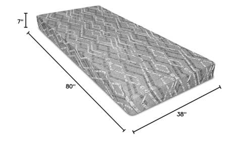 Big Trucker-Firm Layered Foam Truck Mattress Specifically Designed for Larger Drivers, 80" x 38" x 7"
