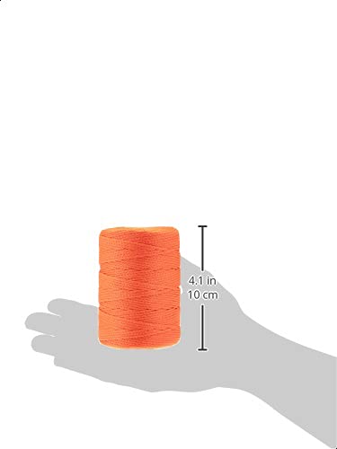 Amazon Basics Braided Mason Twine, Moisture, Oil, Acid Resistant - #18 x 500 Foot (1.5 mm x 150 m), Orange