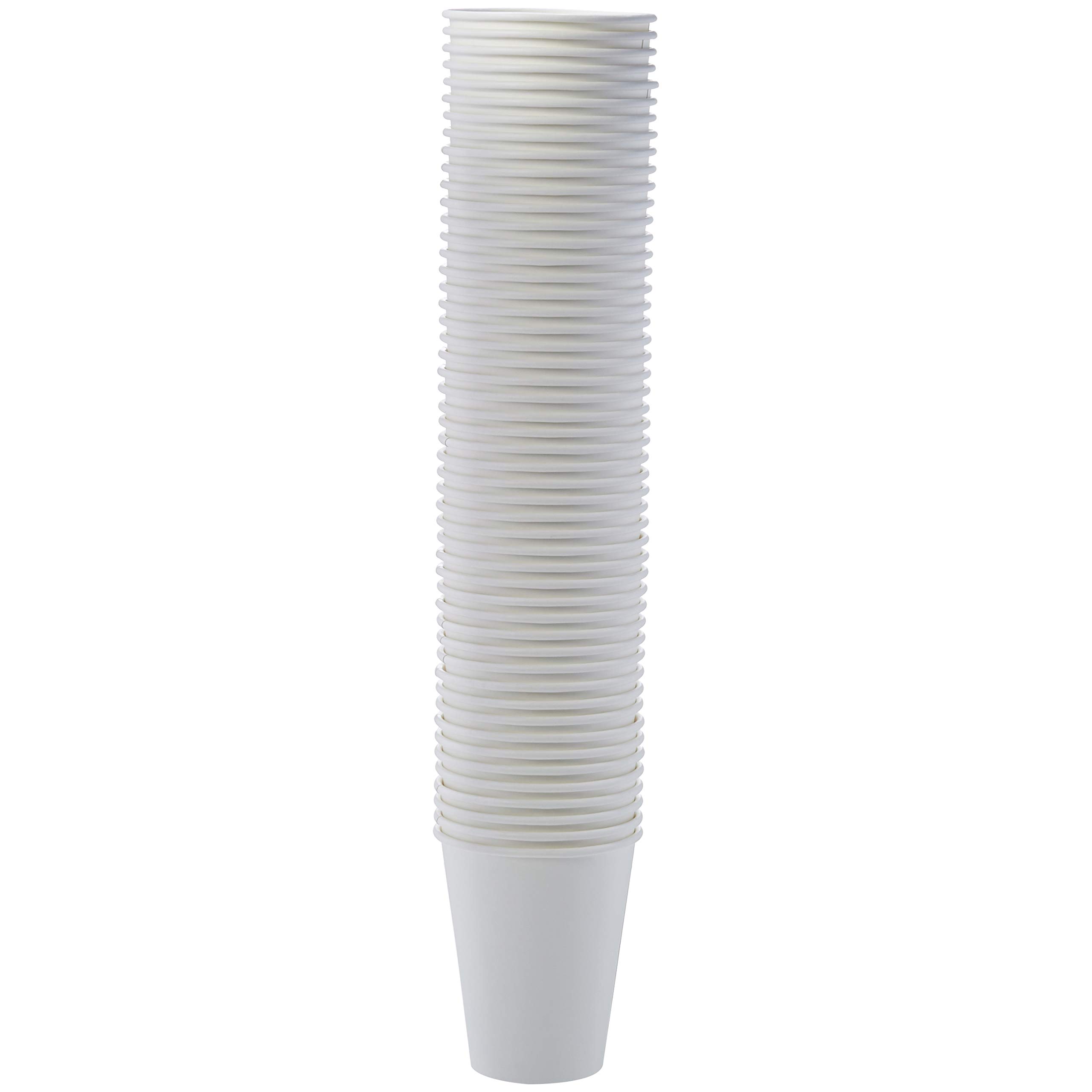 Amazon Basics Compostable 8 oz. Hot Paper Cup, Pack of 100, White