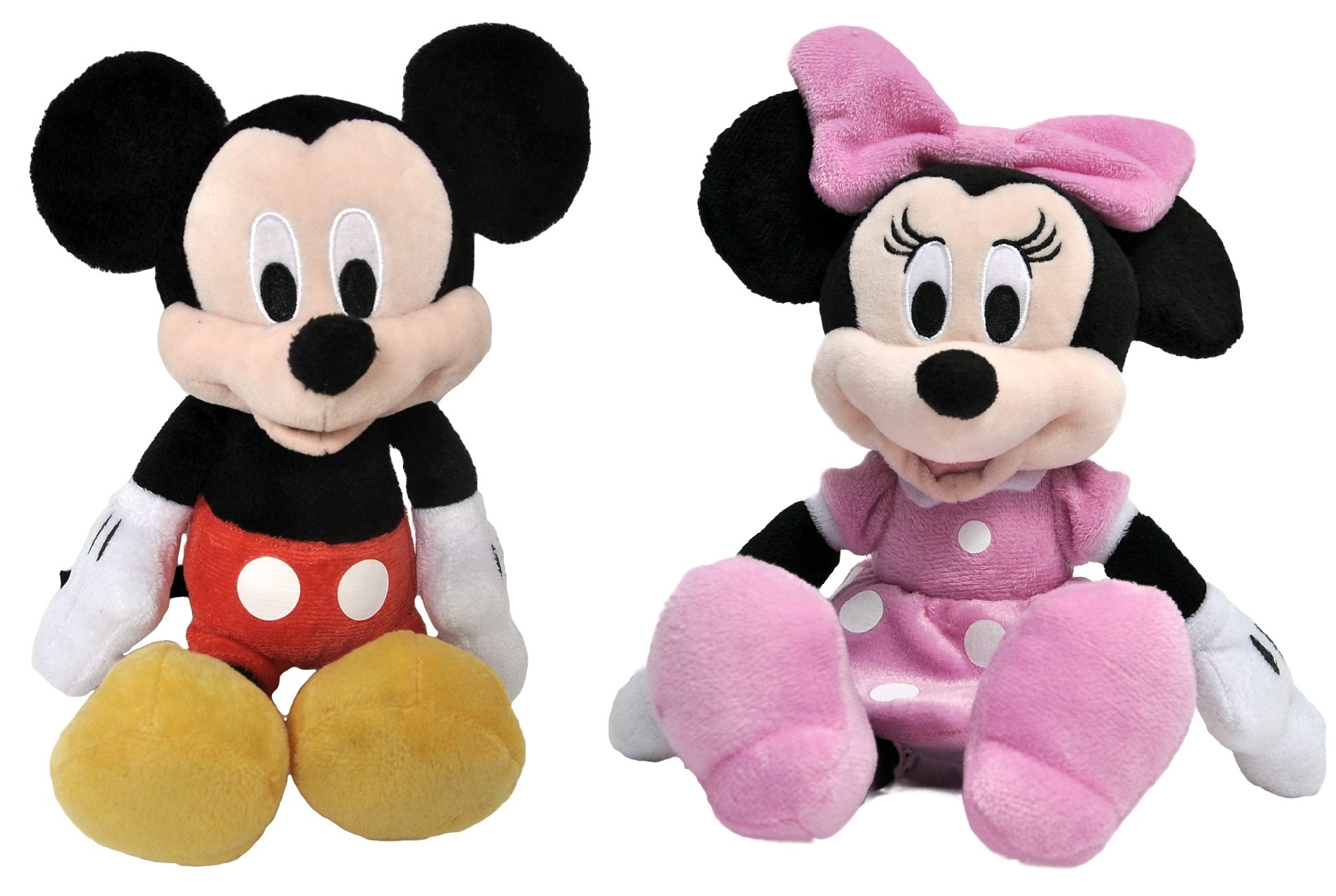 Disney 10" Plush Mickey Minnie Mouse Donald Daisy Goofy Pluto 6-Pack & Bag
