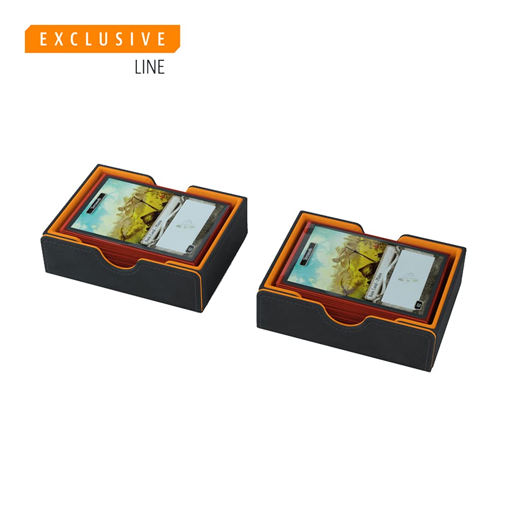 GameGenic Cards Lair 400+ Convertible Deck Box | Double-Sleeved Card Storage | Premium Card Game Protector | Nexofyber Surface | Holds up to 400 Cards | Blue Color | Made