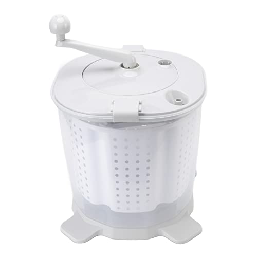 Yosoo Nordic Grey Portable Hand, Portable Washers Dryers Crank Washing Machine Manual Washing Machine Spin Dryer Home Apartments Dorms Camping Supplies
