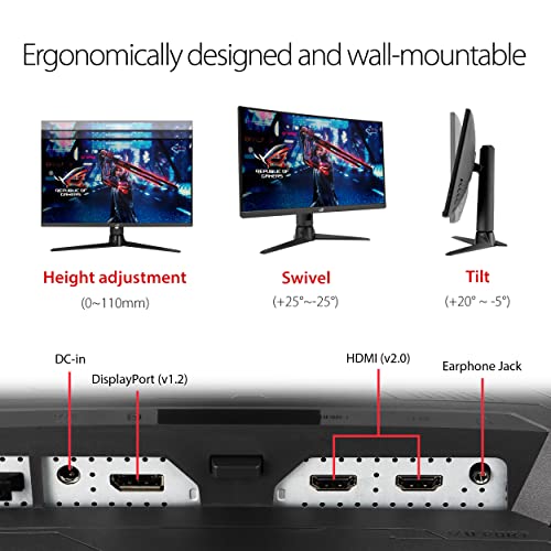ASUS ROG Strix XG27AQV 27" 16:9 WQHD 170Hz Curved IPS LED HDR Gaming Monitor, Black