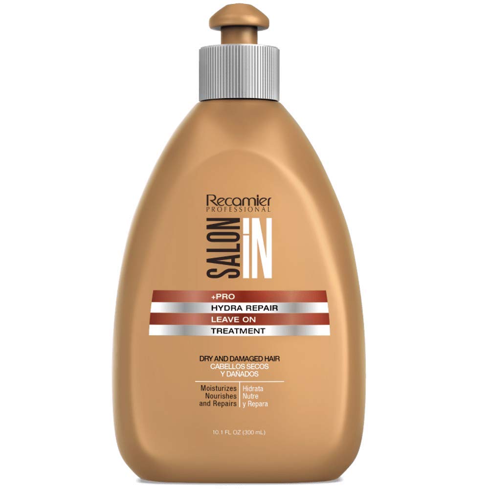 Recamier Professional Salon'IN Hydra Repair Leave-On Treatment For Dry Hair | Crema Para Peinar Cabello Reseco y Quebradizo 10.1 Uunce 300 Gram by
