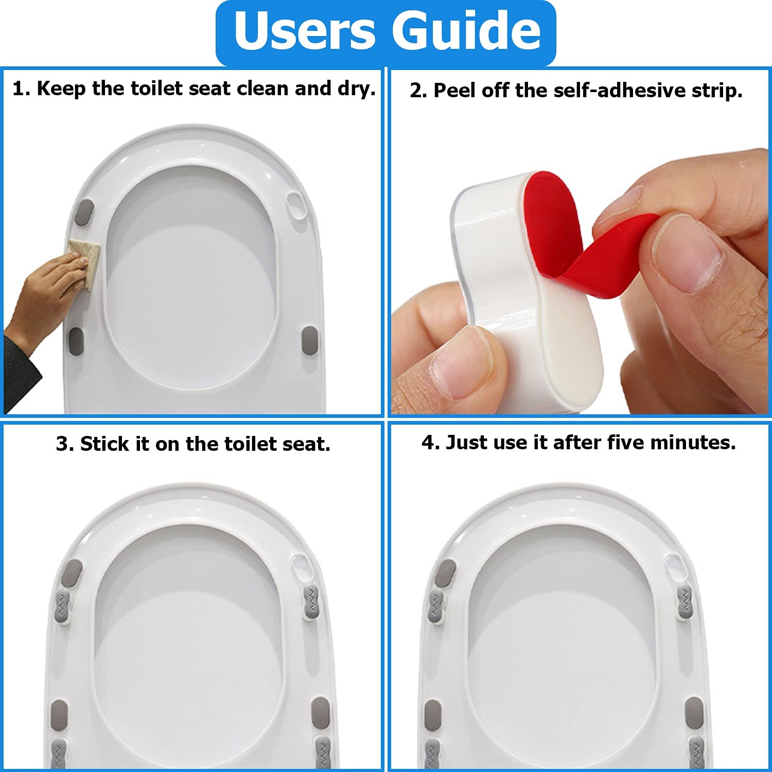 Bidet Toilet Seat Bumper 8 Pcs Bidet Attachment for Toilet,Universal Seat Bumper Kit Replacement Bumpers with Strong Adhesive, Reduce The Noise,Stop The Toilet from Sliding