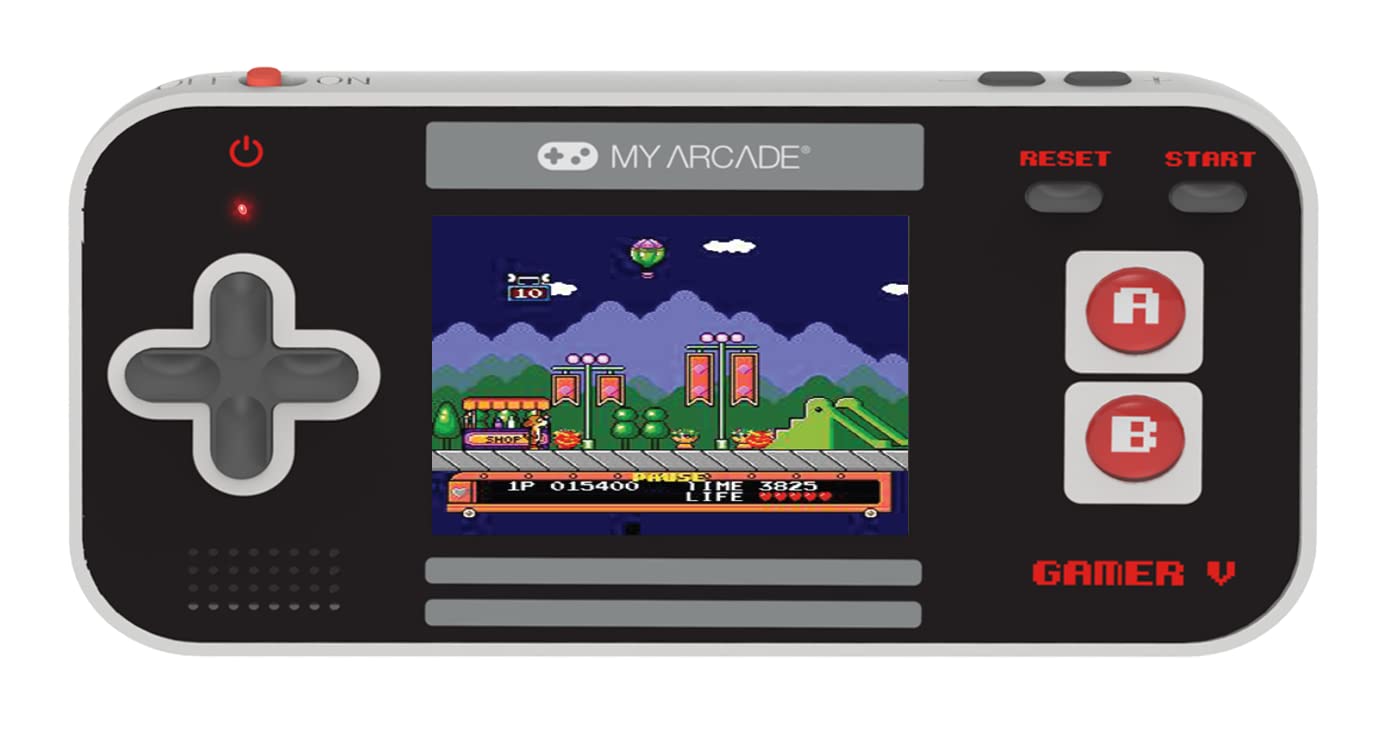 My Arcade Gamer V Classic-Red: Portable Gaming System with 220 Games, 2.5" Color Display, Pocket Size (DGUN-3911),Black