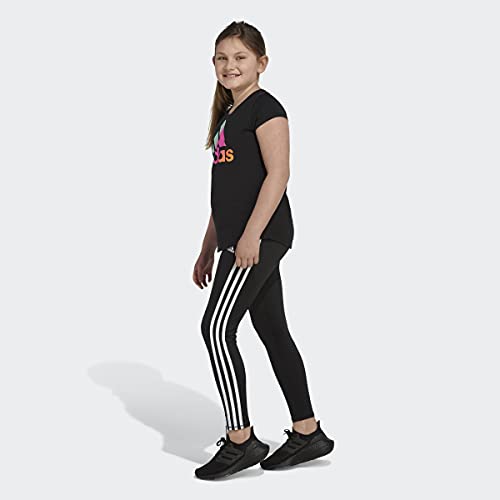adidas girls Aeroready Performance Long Tights Leggings, Black, 6 US