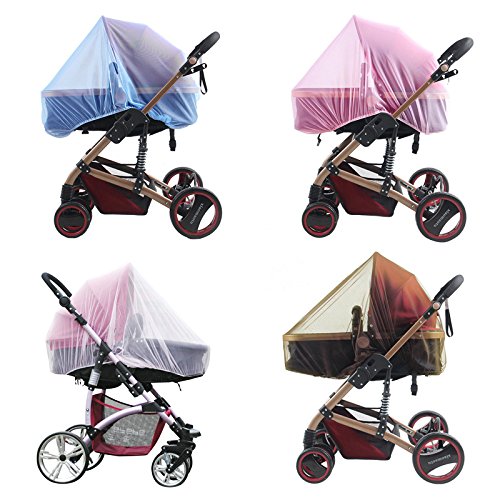Xcivi Mosquito Net -Insect Bug Net for Baby Strollers Infant Carriers Car Seats Cradles (White)