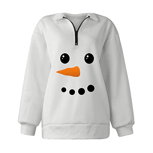 ayaso Women's Xmas Long Sleeve Crew Neck Pullover Printed Top Graphic Sweatshirts Comfy Blouse Casual Tees Loose Sweater