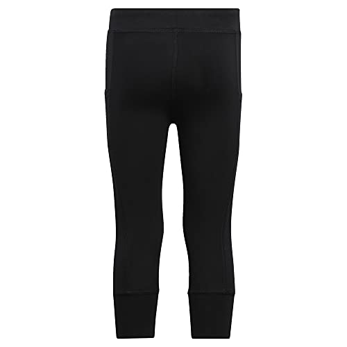 adidas Girls' Stripe Jogger 7/8" Tights, Black, 6