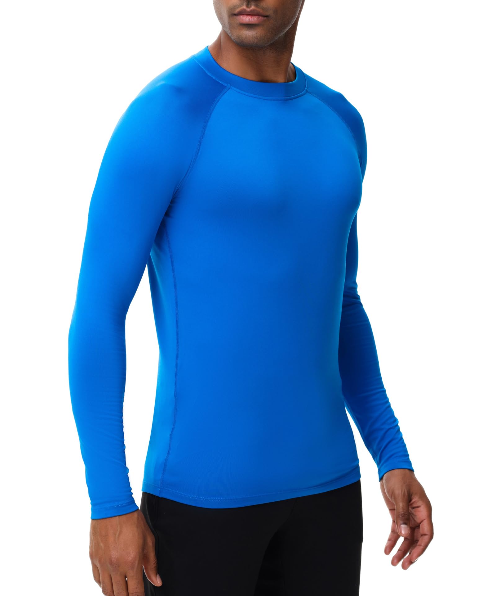 ADOREISM Men's Long Sleeve Thermal Underwear Tops Moisture Wicking Base Layer Thermal Slim Fit Athletic Shirts for Men (Maroon, M)