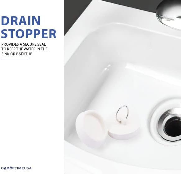 Gadgetime USA 5 Pieces Bathtub Stopper - Five Sizes - Pool Plugs - Shower Rubber Drain for Kitchen, Bathtub, Sink, Pool & Laundry
