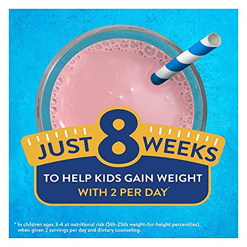 PediaSure Grow & Gain With Fiber, Kids’ Nutritional Shake, With Protein, DHA, And Vitamins & Minerals, Strawberry,8 Fl Oz (Pack of 6)