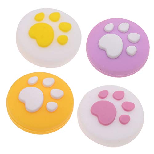 ifundom 4pcs Silicone Rocker Cover Cat Claw Design Joystick Cap Compatible for Switch
