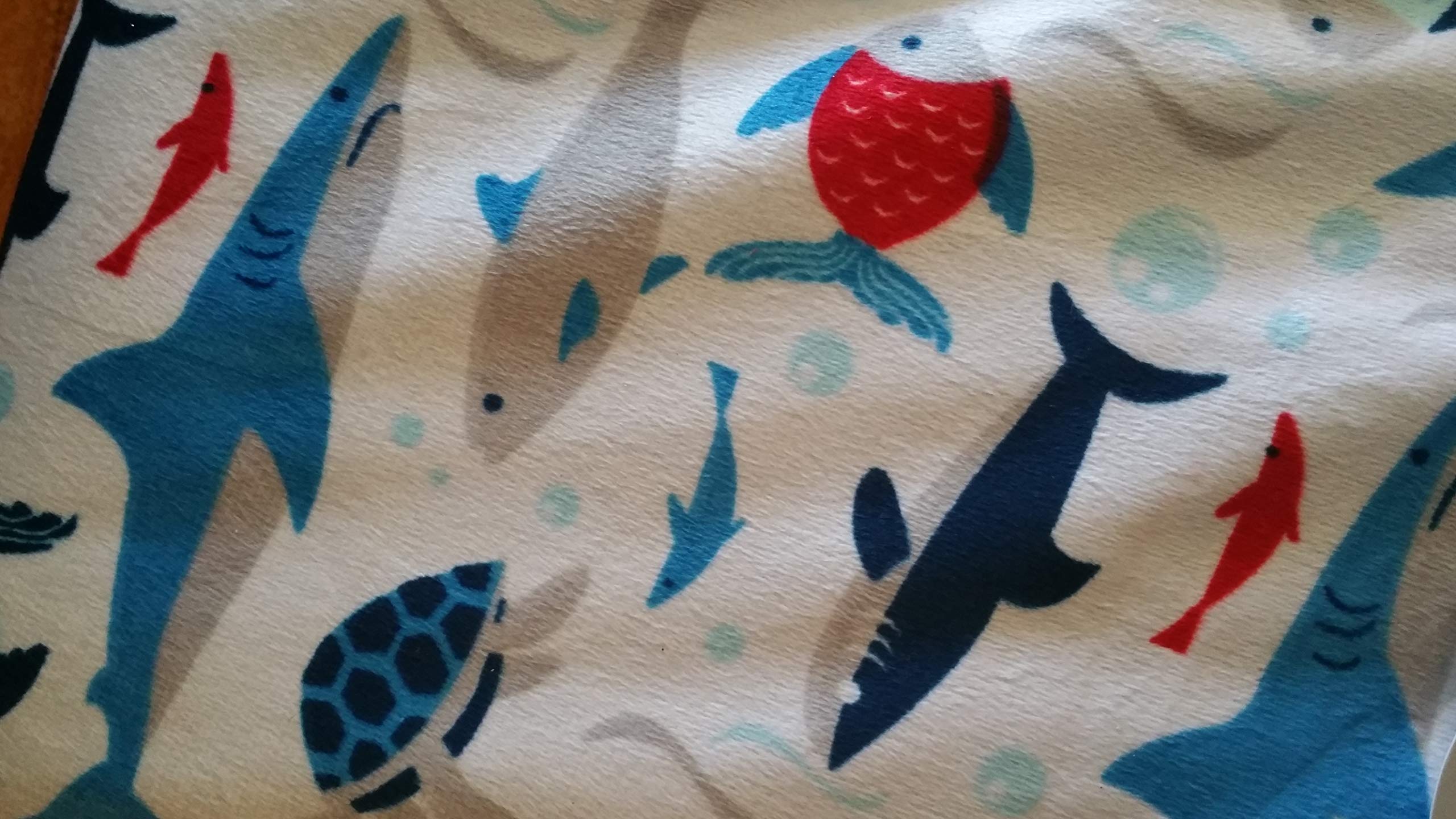 Posh Linens Shark Sherpa Blanket Blue: Soft Double Layer with Fun Ocean Design for Baby Boy Toddler Child