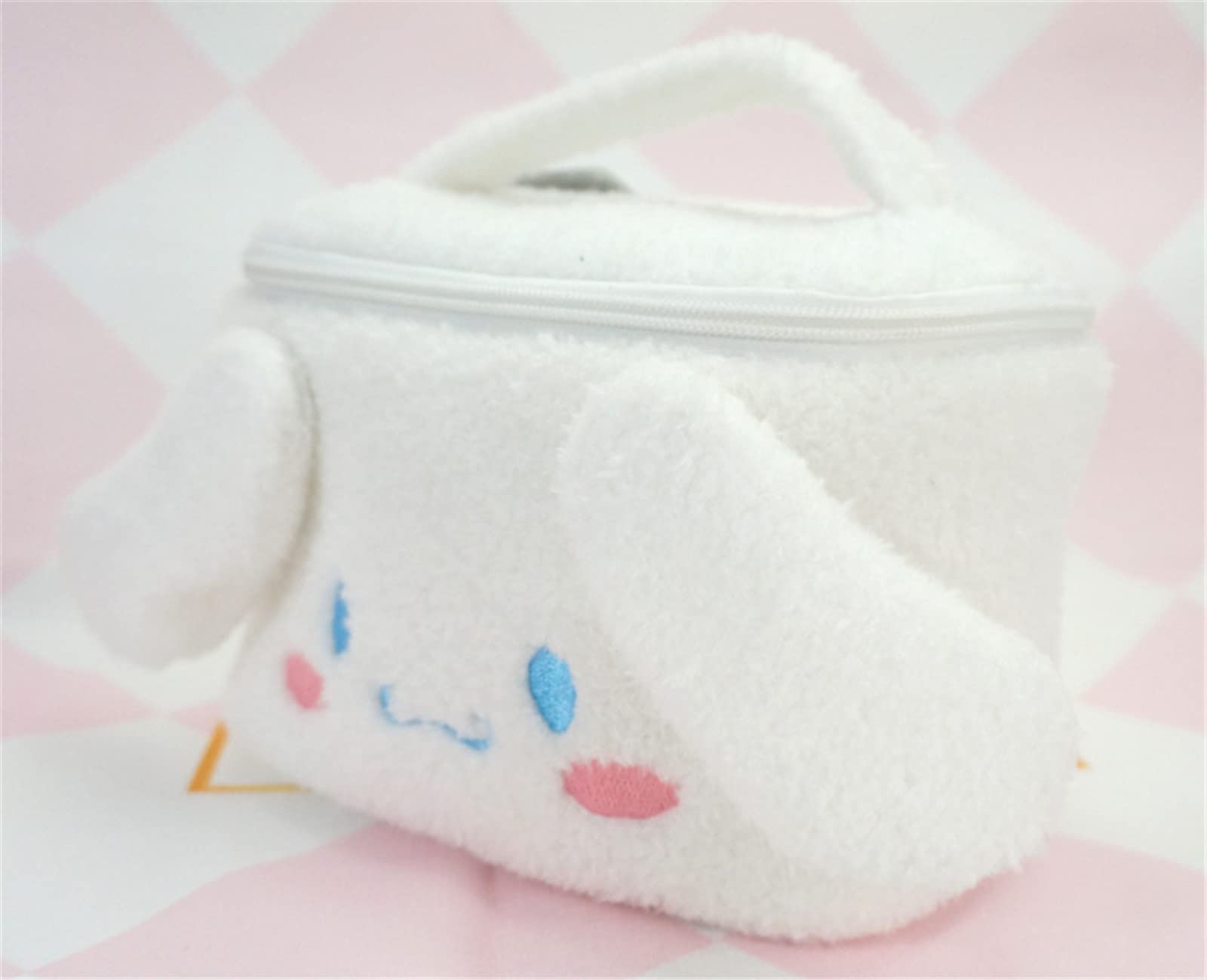 lierde Plush Bag Cosmetic Storage Bag Purse Storage Bag Packaging Christmas Decorations (Pink White)