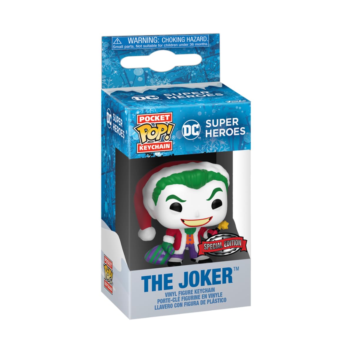 Funko POP! Keychain: DC Holiday - the Joker - (WMT) - DC Comics - Collectable Vinyl Mini Figure Novelty Keyring - Stocking Filler - Gift Idea - Official Merchandise - Comic Books Fans - Minifigure