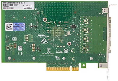 Intel Ethernet Converged X710-DA4 Network Adapter (X710DA4FH), Black, Green