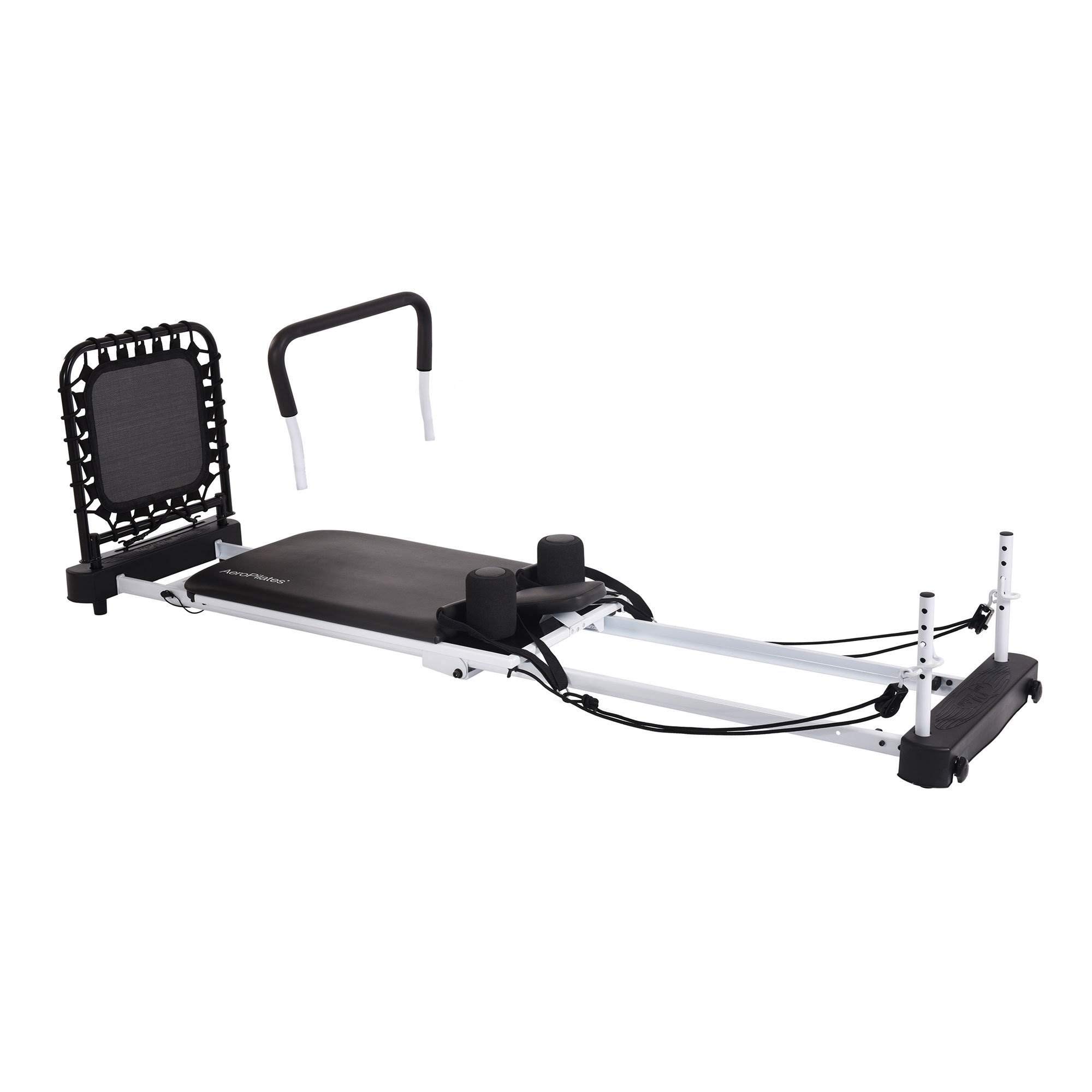 AeroPilates Stamina Adjustable 5 Cord Reformer Fitness Workout Machine with Padded Cardio Rebounder and Full Workout DVD Set