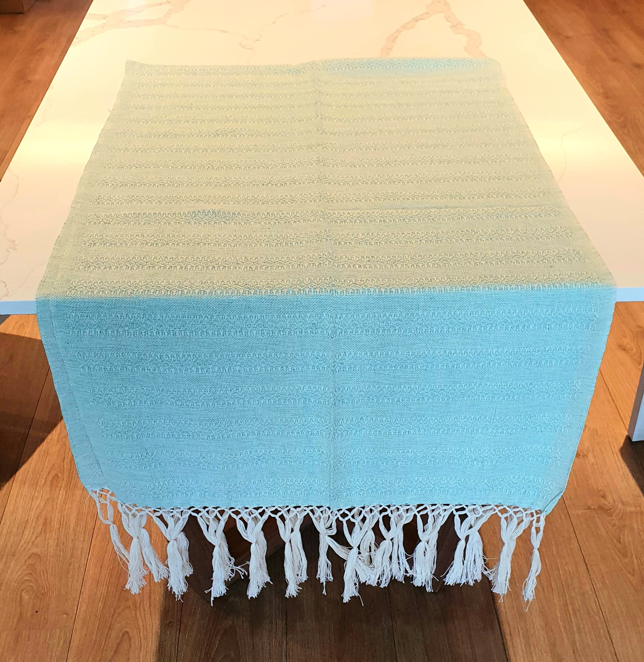ALKIMIA INC Mexican Handmade Cotton Rebozo Shawl (Turquoise)
