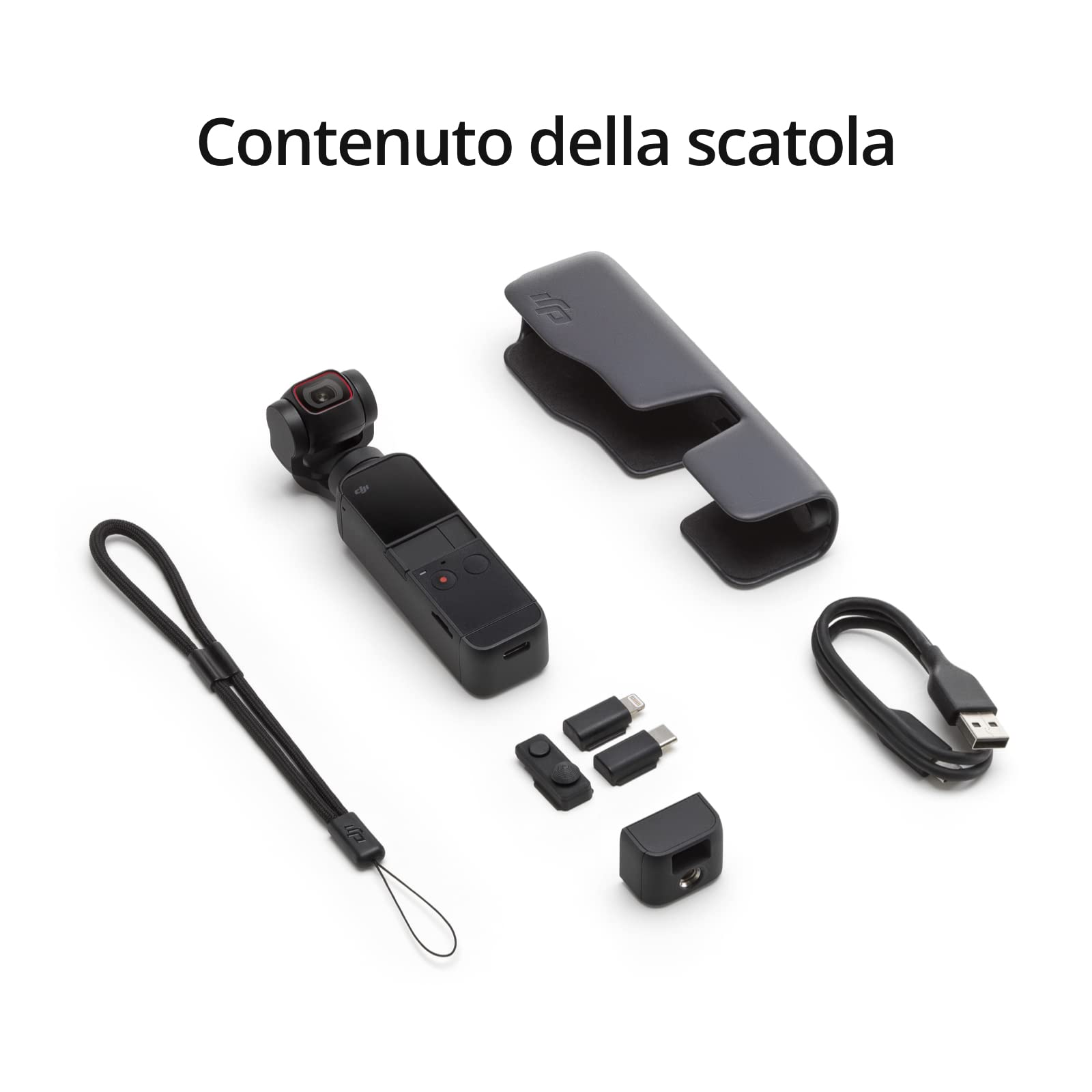 DJI Pocket 2 - Handheld 3-Axis Gimbal Stabilizer with 4K Camera, 1/1.7" CMOS, 64MP Photo, Face Tracking, YouTube, TikTok, Vlog, Portable Video Camera for Android and iPhone, Black