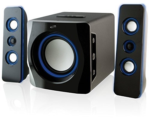 iLive Bluetooth Speaker System with Built-In Subwoofer, 7.28 x 8.86 x 7.28 Inches, Black (iHB23B)