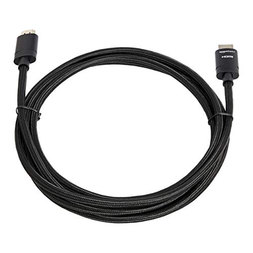 Amazon Basics Premium-Certified Braided HDMI Cable (18Gpbs, 4K/60Hz) - 10 Feet, Black